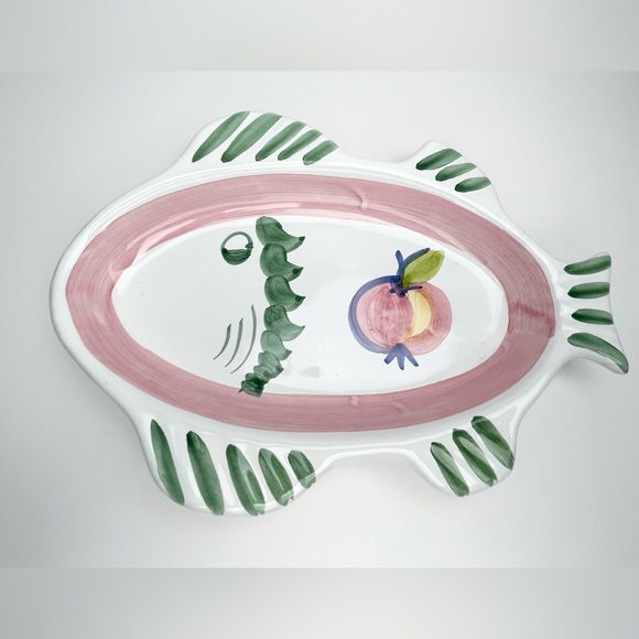 Caleca | Dining | Caleca Sorrento Platter Fish Shaped Italian Pottery ...